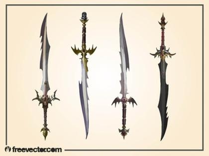 Fantasy Swords Free Vector