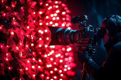 Free Download Filmmaker Filming Red Lights
