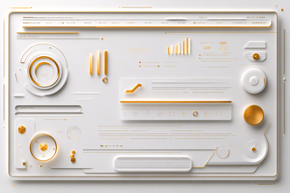 Free Download Sleek White and Gold Futuristic UI Dashboard
