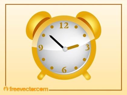 Golden Clock Free Vector