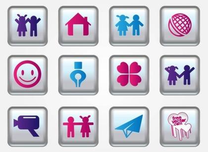 Happy Icons Free Vector