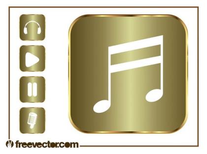 Music and Sound Set Free Vector