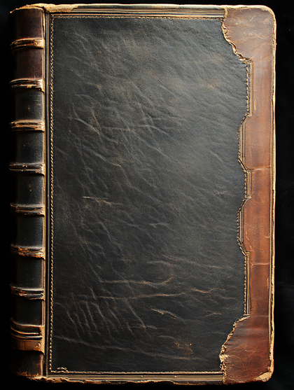 Free Download Antique Black Leather Book Cover Texture
