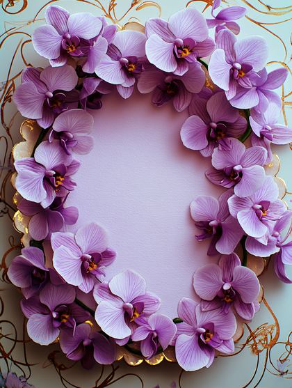 Free Download Purple Orchid Frame