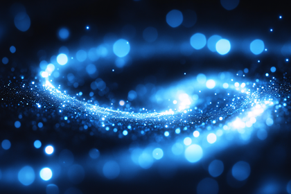 Free Download Abstract Blue Particle Wave Background